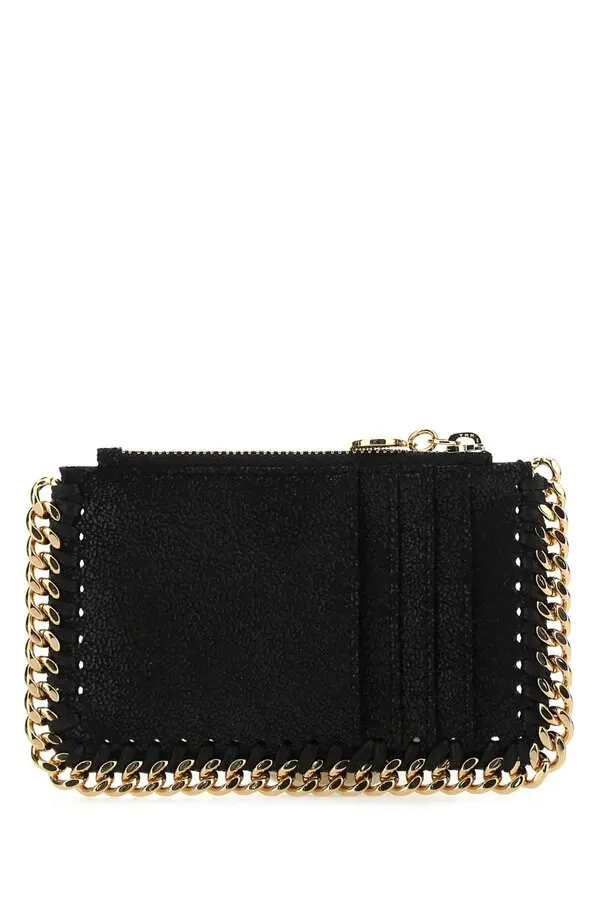 Stella McCartney Shaggy Deer Falabella Card Holder - Black
