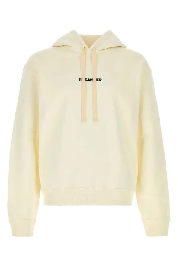 JIL SANDER Ivory Cotton Sweatshirt - White