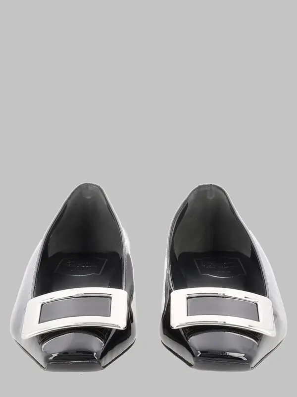 ROGER VIVIER Vernice Belle Vivier Ballerina - Black