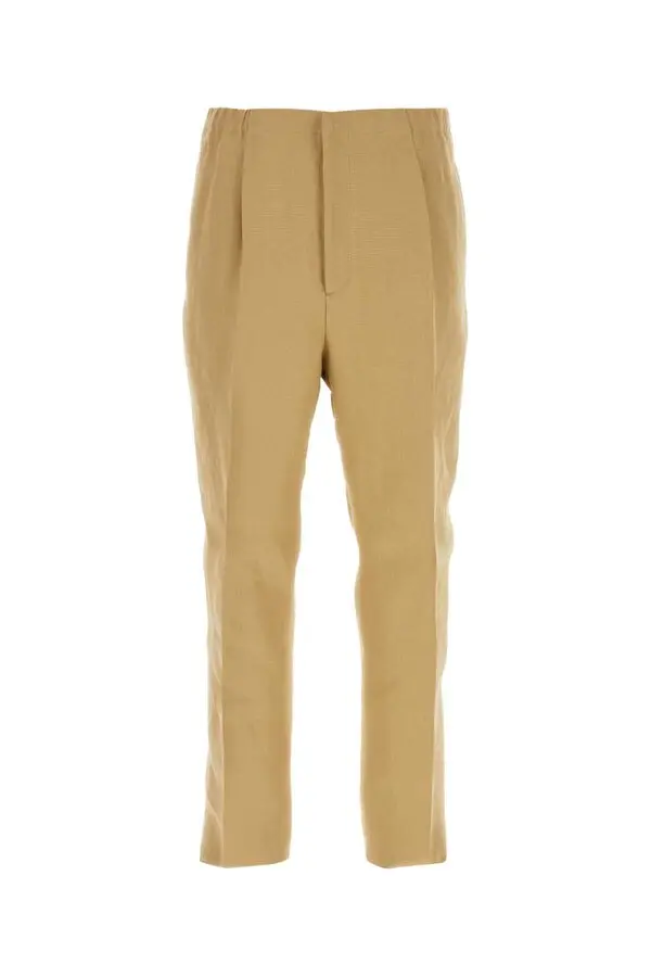 Fendi Camel Paper Pant - Brown