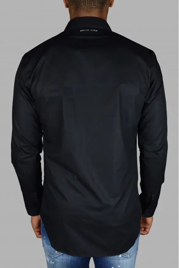 Philipp Plein Gold Cut Ls Skull Shirt