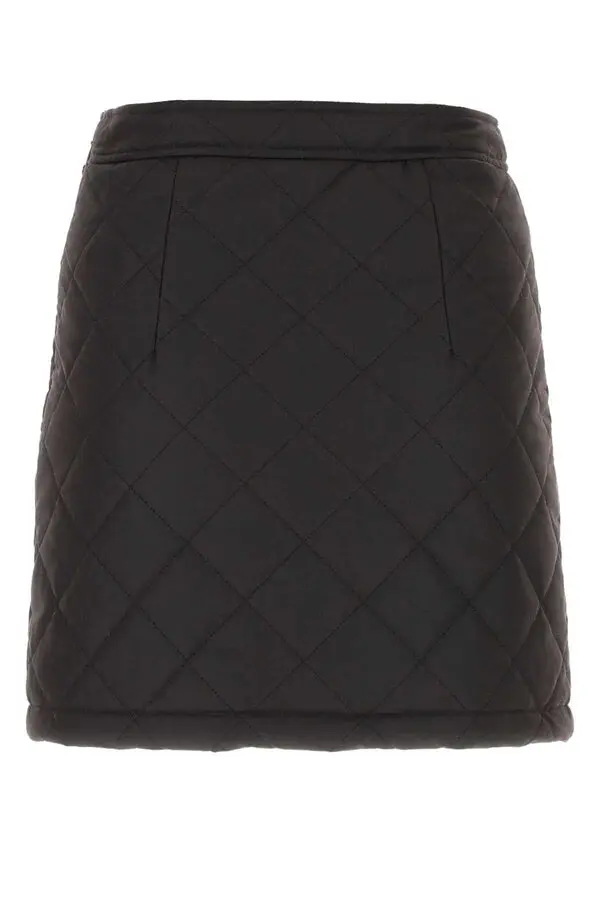 Burberry Dark Brow Cotton Mini Skirt