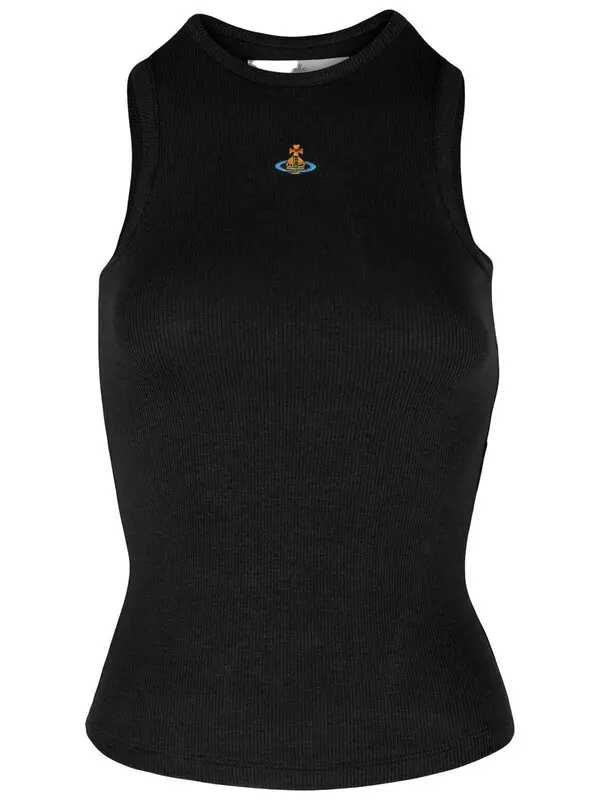 VIVIENNE WESTWOOD 90s Ribbed Tank Top - Black