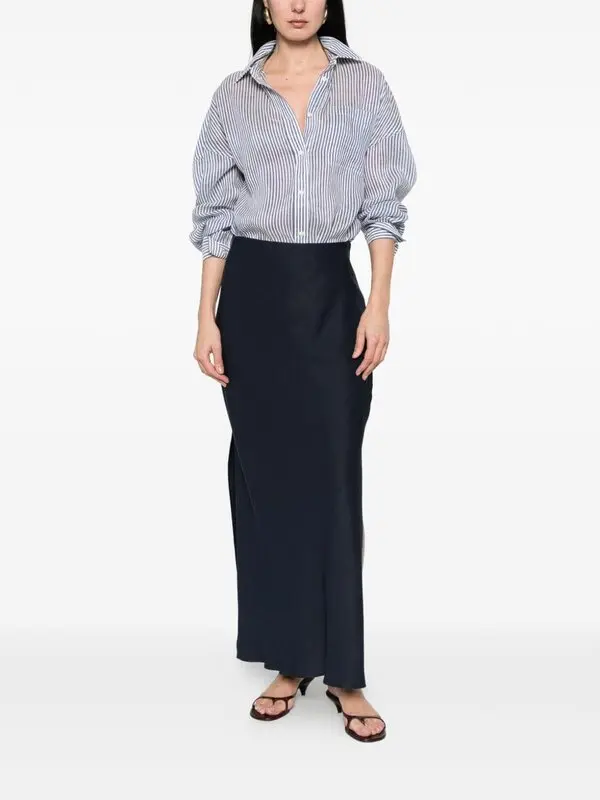 Brunello Cucinelli Linen Blend Long Skirt