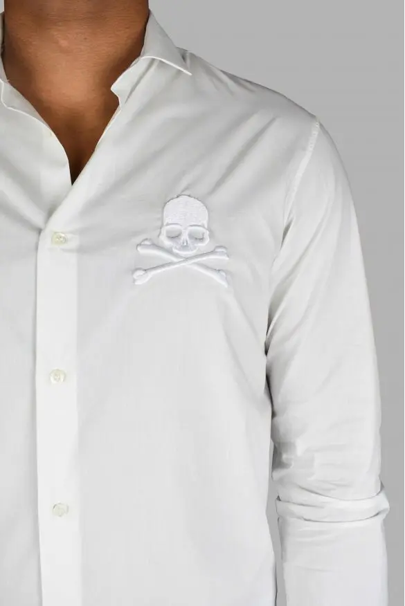 Philipp Plein Diamond Cut Ls Skull Shirt