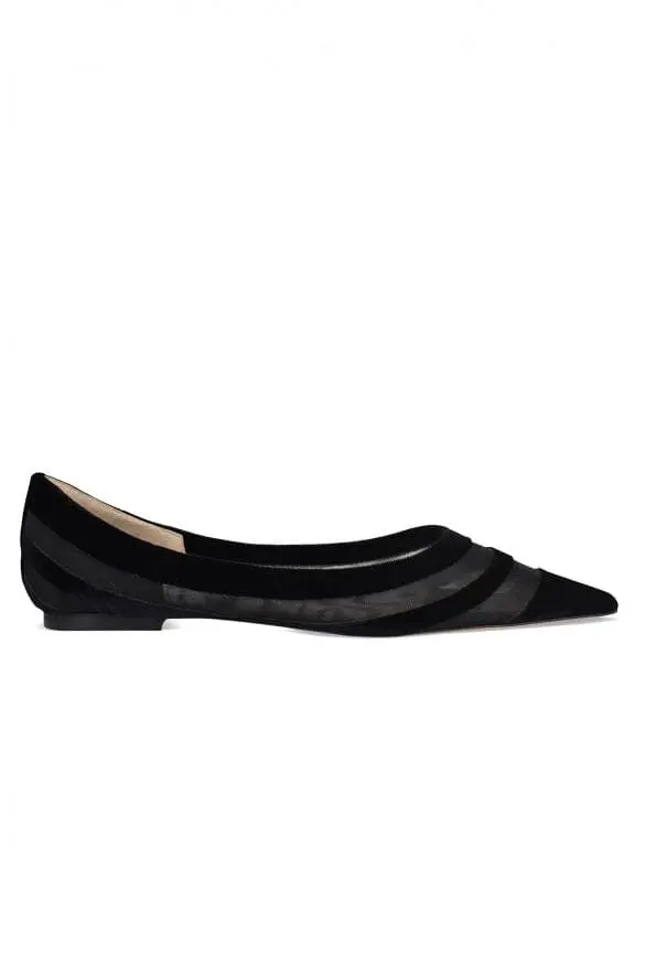 JIMMY CHOO Love Ballerinas - Black