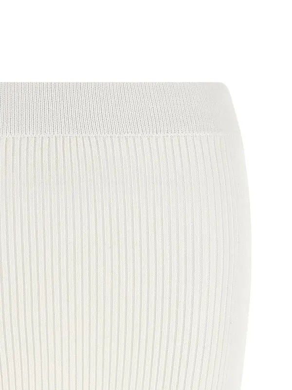 GANNI Cotton Crochet Skirt - White
