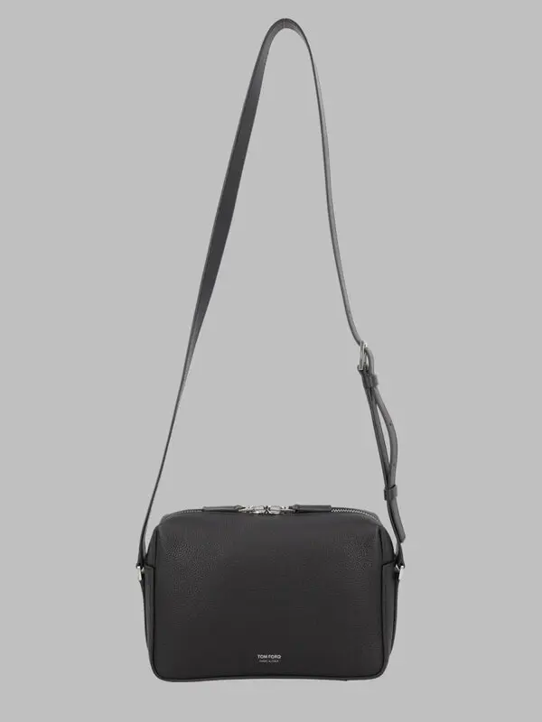 TOM FORD Grained Leather Crossbody Bag - Black