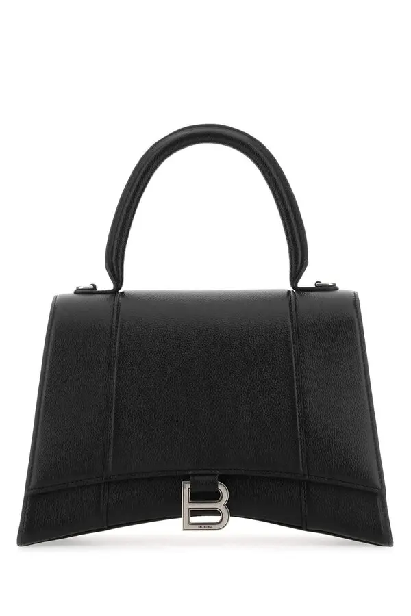 Balenciaga Leather Hourglass Handbag - Black