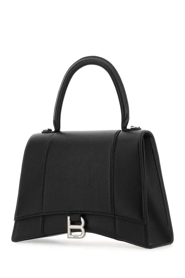 Balenciaga Leather Hourglass Handbag - Black