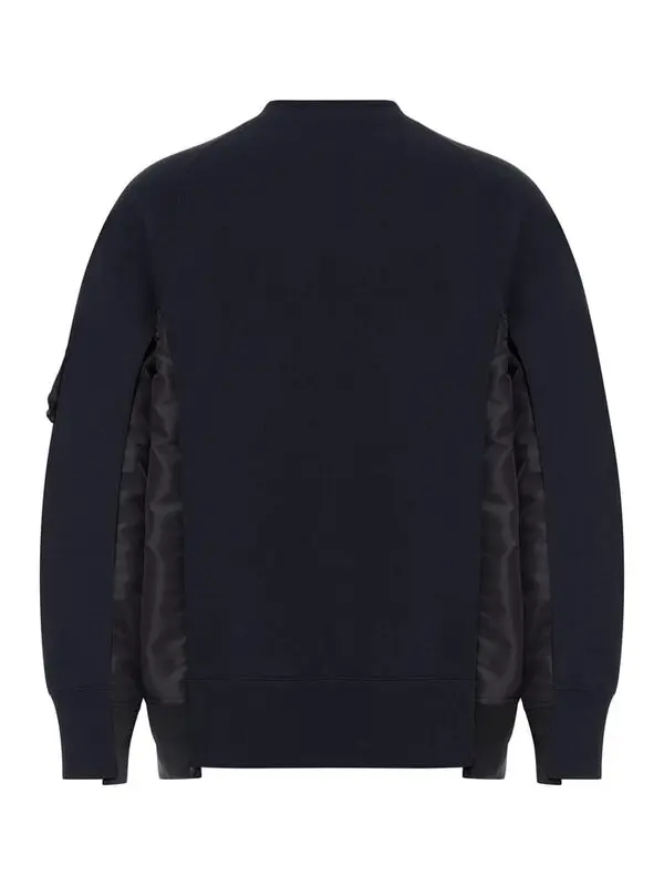 Sacai Cotton Blend Sweatshirt - Black