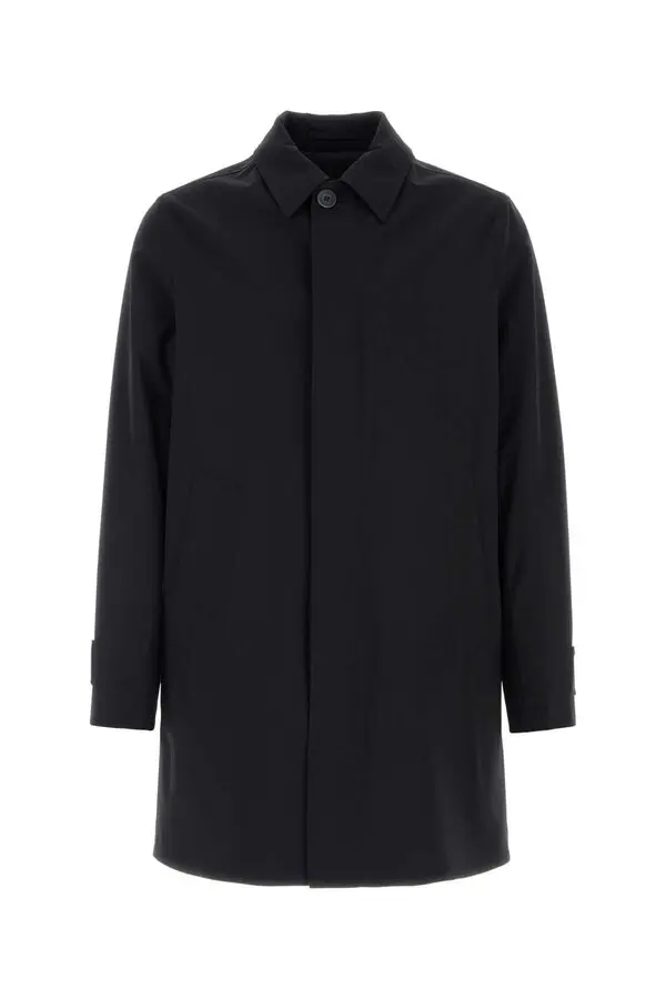 Herno Navy Polyester Raincoat