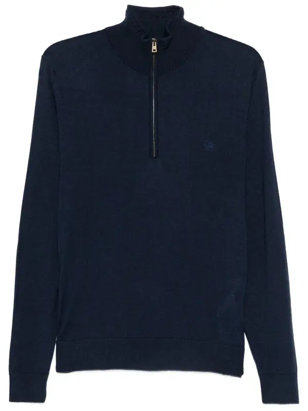 Etro Fuji Knitted Quarter Zip Jumper