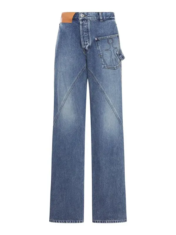 JW Anderson J.w.anderson Workwear Jeans With Off-centralized Closure - Multicolor