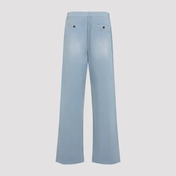 Miu Miu Cotton Trousers - Blue