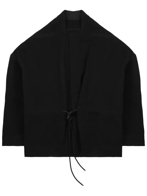 Rick Owens Giacca Sail Con Coulisse - Black