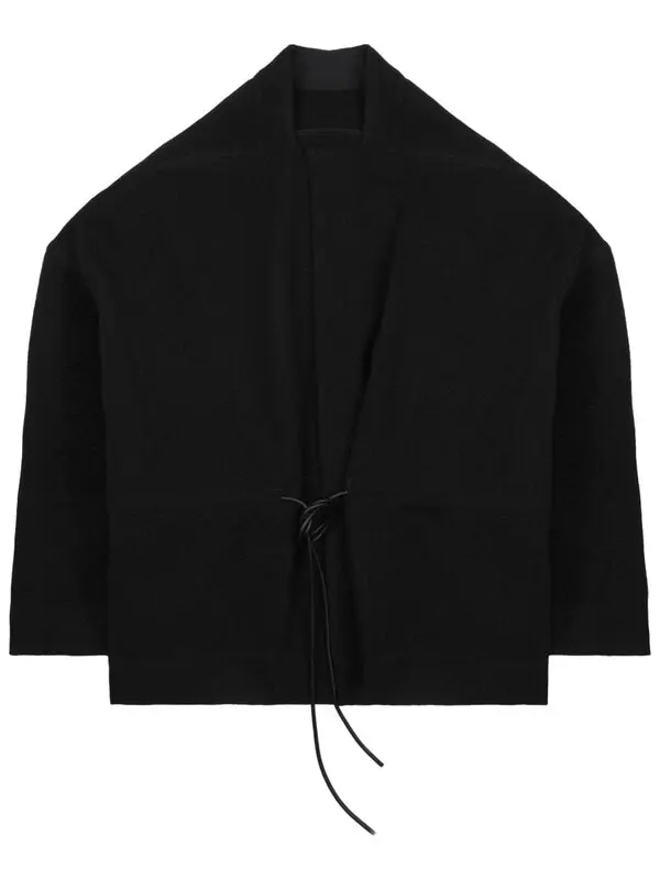 Rick Owens Pure Wool Long Sleeve Apparel - Black