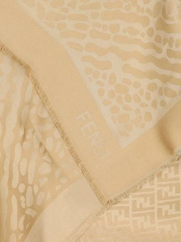Fendi Silk Blend Squared Scarf