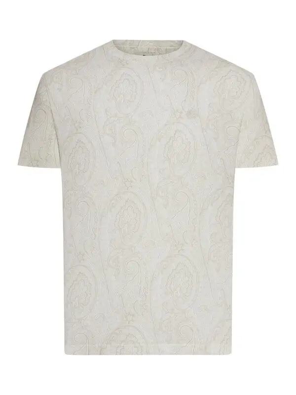 Etro Cotton T-shirt With Arnica Pattern