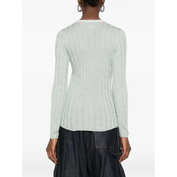 Prada Ribbed Knit V-neck Cardigan - Green