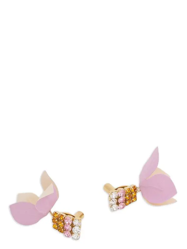 Marni Crystal Flower Earrings - Multicolor