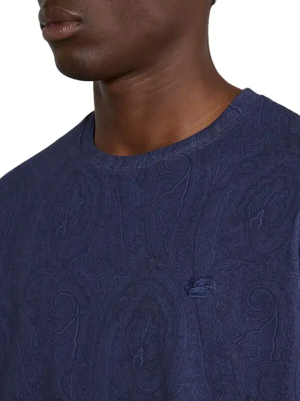 Etro Cotton T-shirt With Arnica Pattern