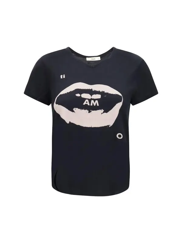 Fendi Jersey T-shirt - Black
