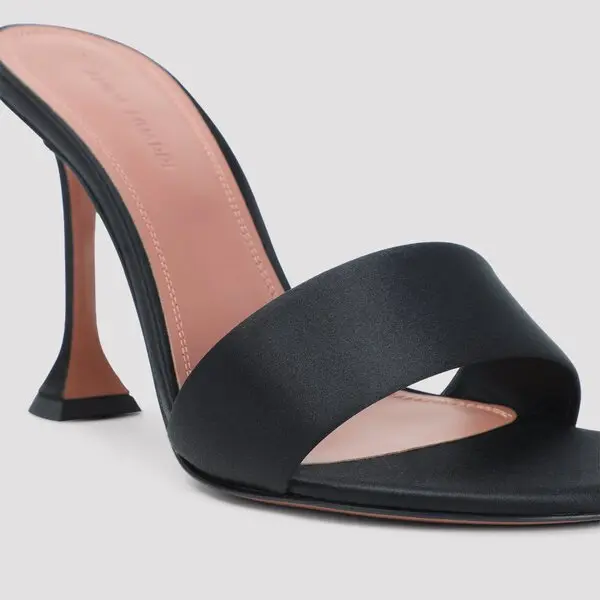 Amina Muaddi Andreea Slipper - Black