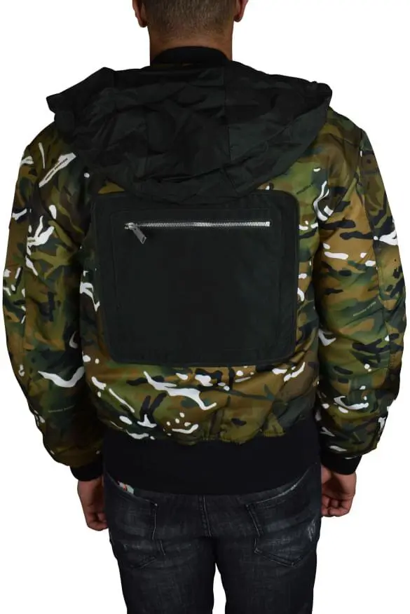 Heron Preston Camouflage Bomber Jacket - Yellow