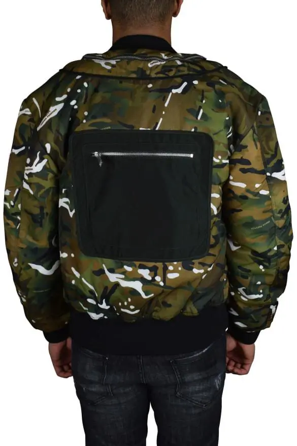 Heron Preston Camouflage Bomber Jacket - Yellow