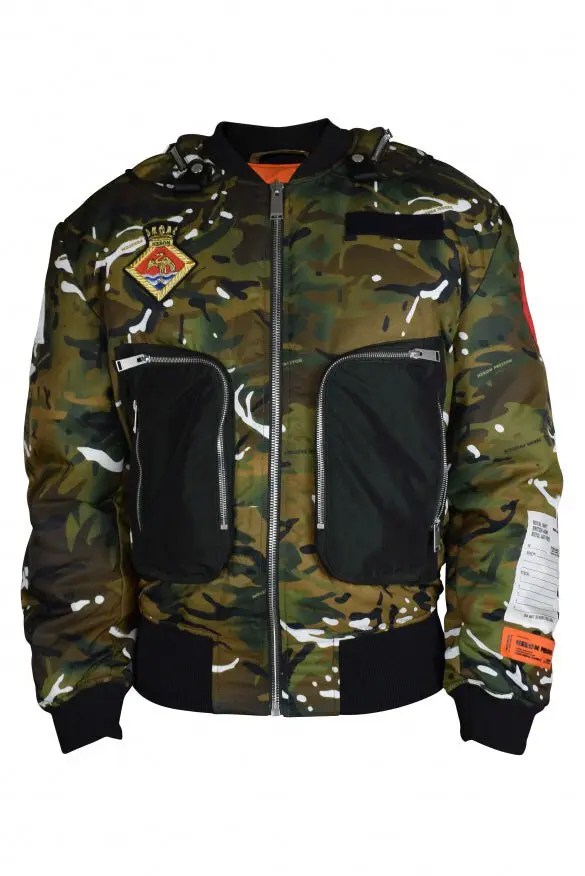 Heron Preston Camouflage Bomber Jacket