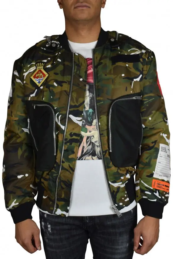 Heron Preston Camouflage Bomber Jacket