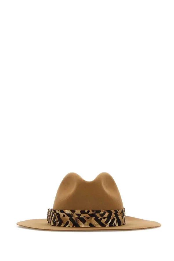 Fendi Camel Felt Hat