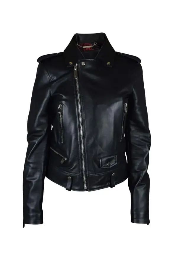 Philipp Plein Leather Perfecto Jacket - Black