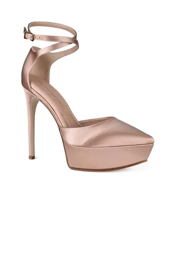 Tamara Mellon Satin Platform Sandals - Pink