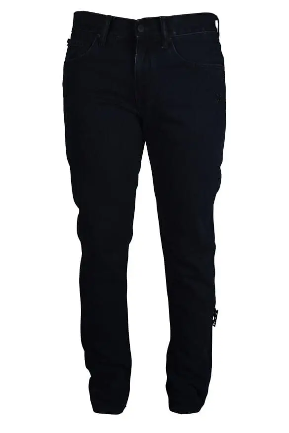 Off-White Printed Straight Leg Jeans - Black