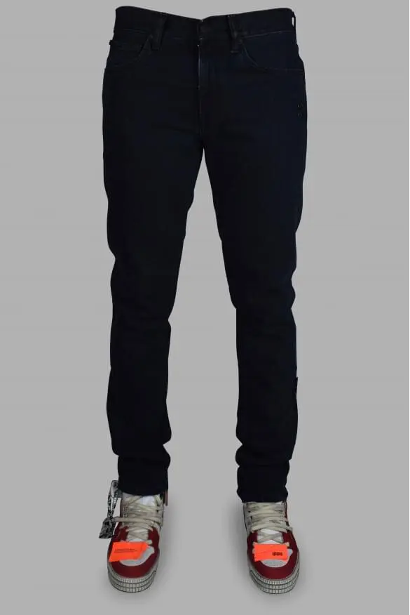 Off-White Printed Straight Leg Jeans - Black