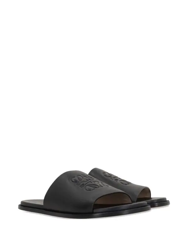 Loewe Flex Anagram Leather Slides