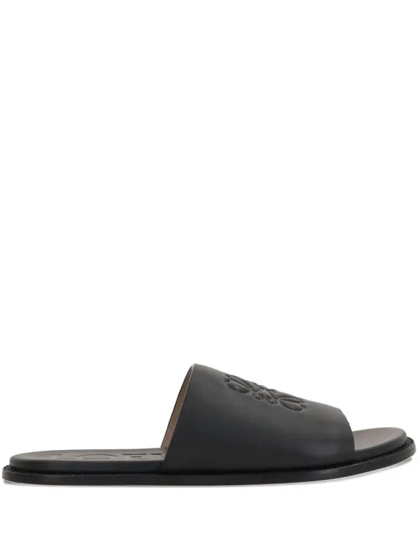 Loewe Flex Anagram Leather Slides - Multicolor