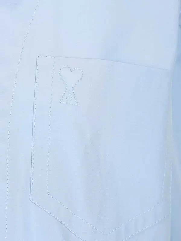 AMI Paris Short-sleeved Poplin Shirt