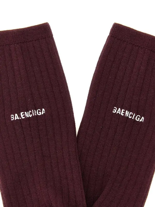 Balenciaga Ribbed Logo Socks