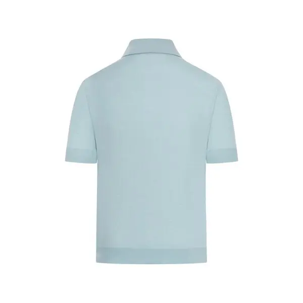 Gucci Silk And Wool Polo Top - Blue