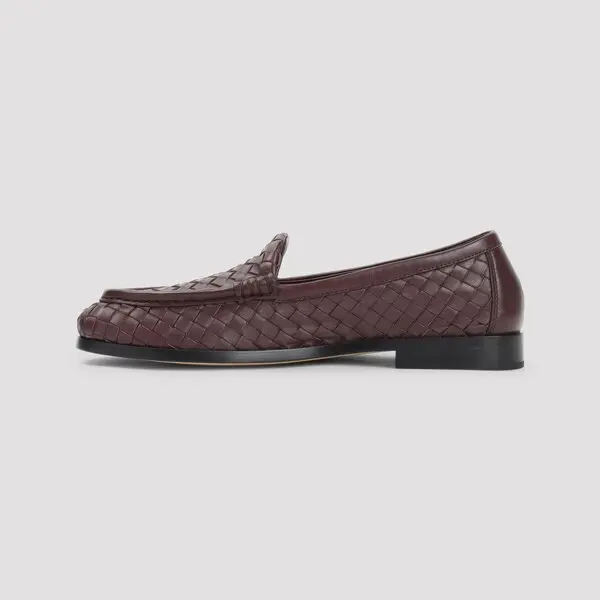 Bottega Veneta Silenzio Supple Intrecciato Loafer - Red
