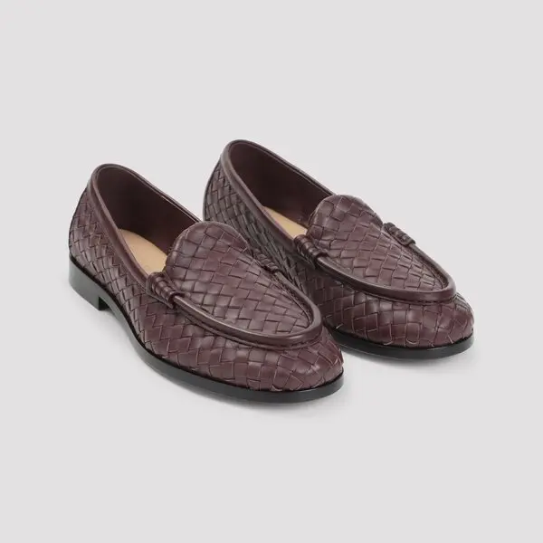 Bottega Veneta Silenzio Supple Intrecciato Loafer - Red