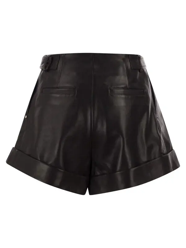 Sportmax Spxvasaio Leather Bermuda Shorts