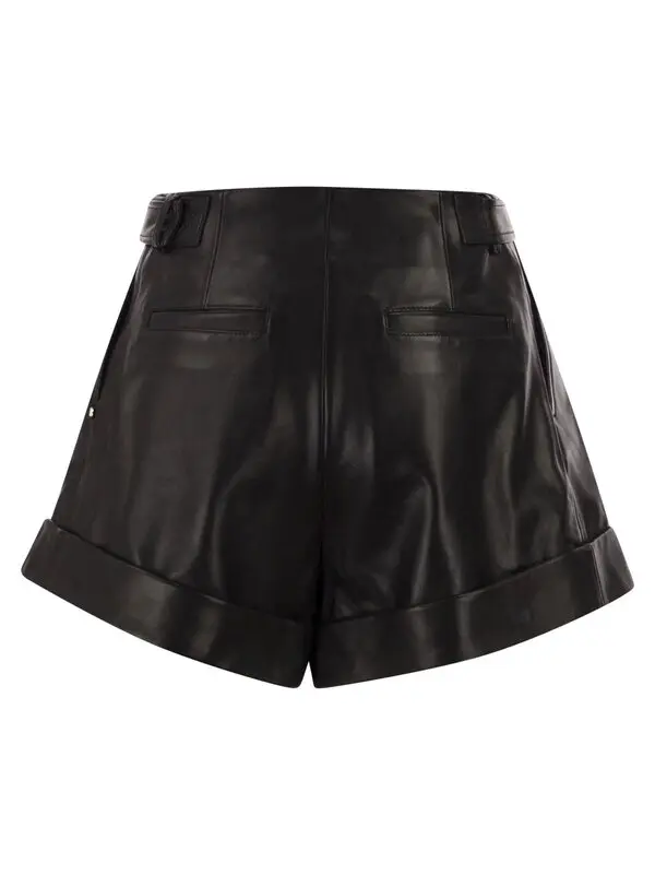 Sportmax Leather Bermuda Shorts