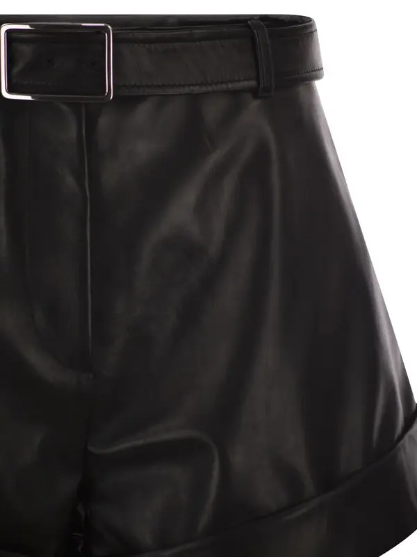 Sportmax Leather Bermuda Shorts