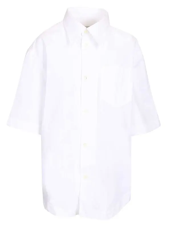 AMI Paris Short-sleeved Poplin Shirt