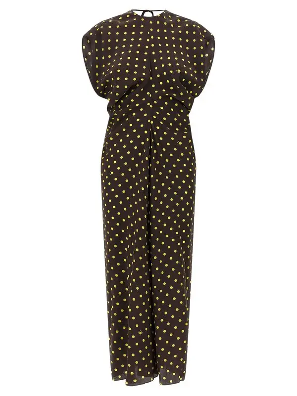 Marni Polka Rhythm Dress - Brown