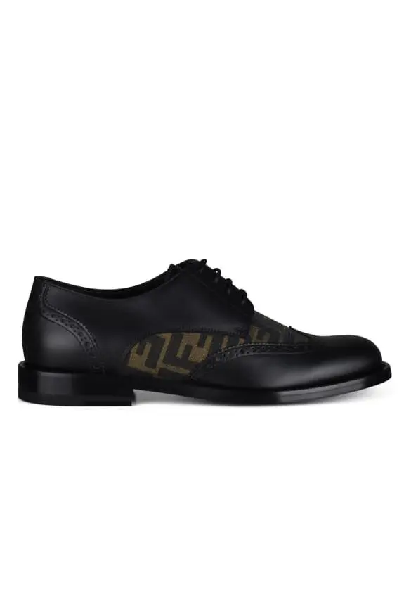Fendi Leather Derbies - Black